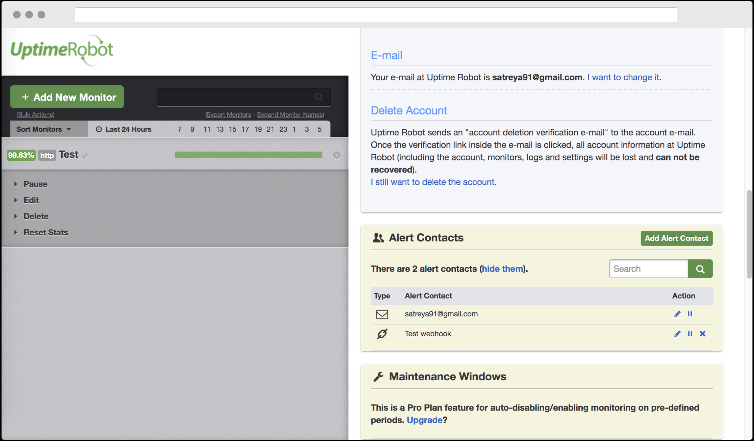 UptimeRobot Integration | Zenduty Docs